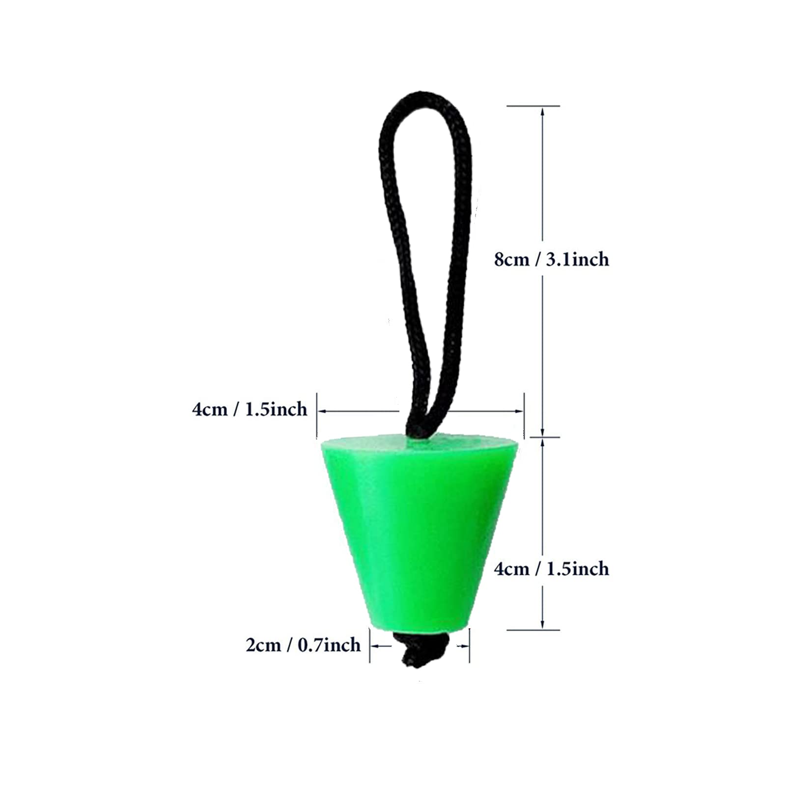 Ismeally 8 Pcs Universal Kayak Scupper Plug Kit Silicone Scupper Plugs Drain Holes Stopper Replacement Bung for Dinghy Kayak Inflatable Boat Canoe Rowing Marine Boat (Green)
