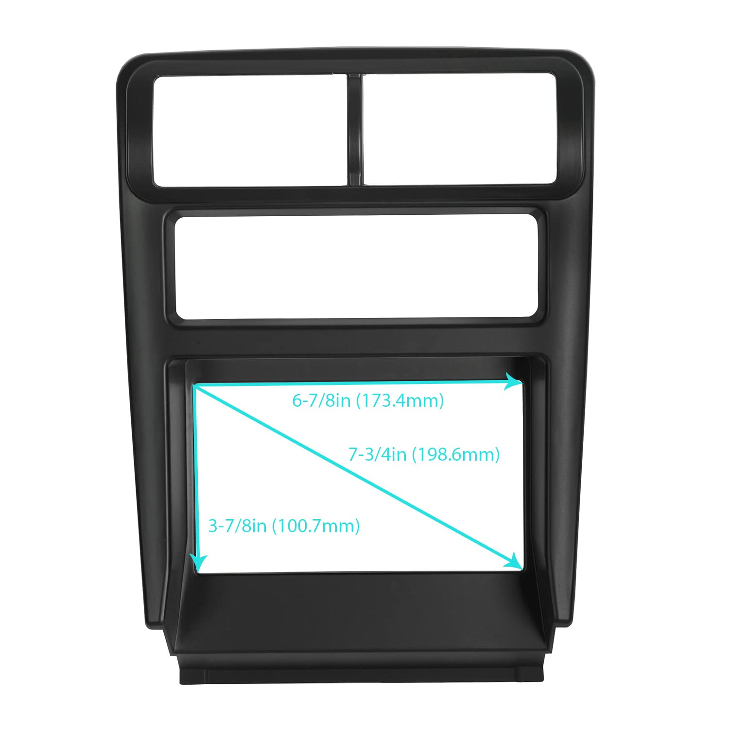 Kojem Double Din Dash Kit Compatible with 1994-2002 Ford Mustang Radio Stereo Install Bezel
