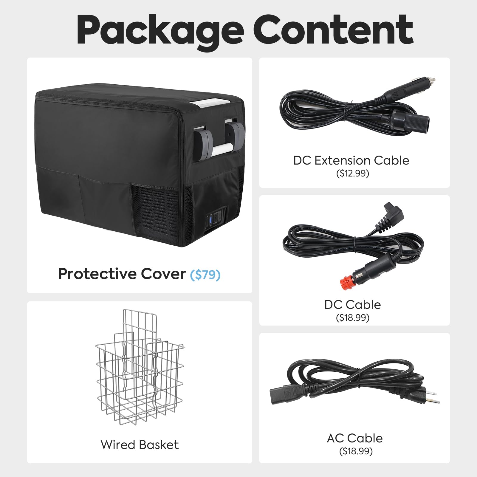 ICECO JP30 Portable Refrigerator Fridge Freezer, 30 Liters Car Refrigerator WIFI APP Control, 12V Cooler Refrigerator with SECOP Compressor, for Car & Home Use, 0℉ ~50℉,DC 12/24V, AC 110/240V