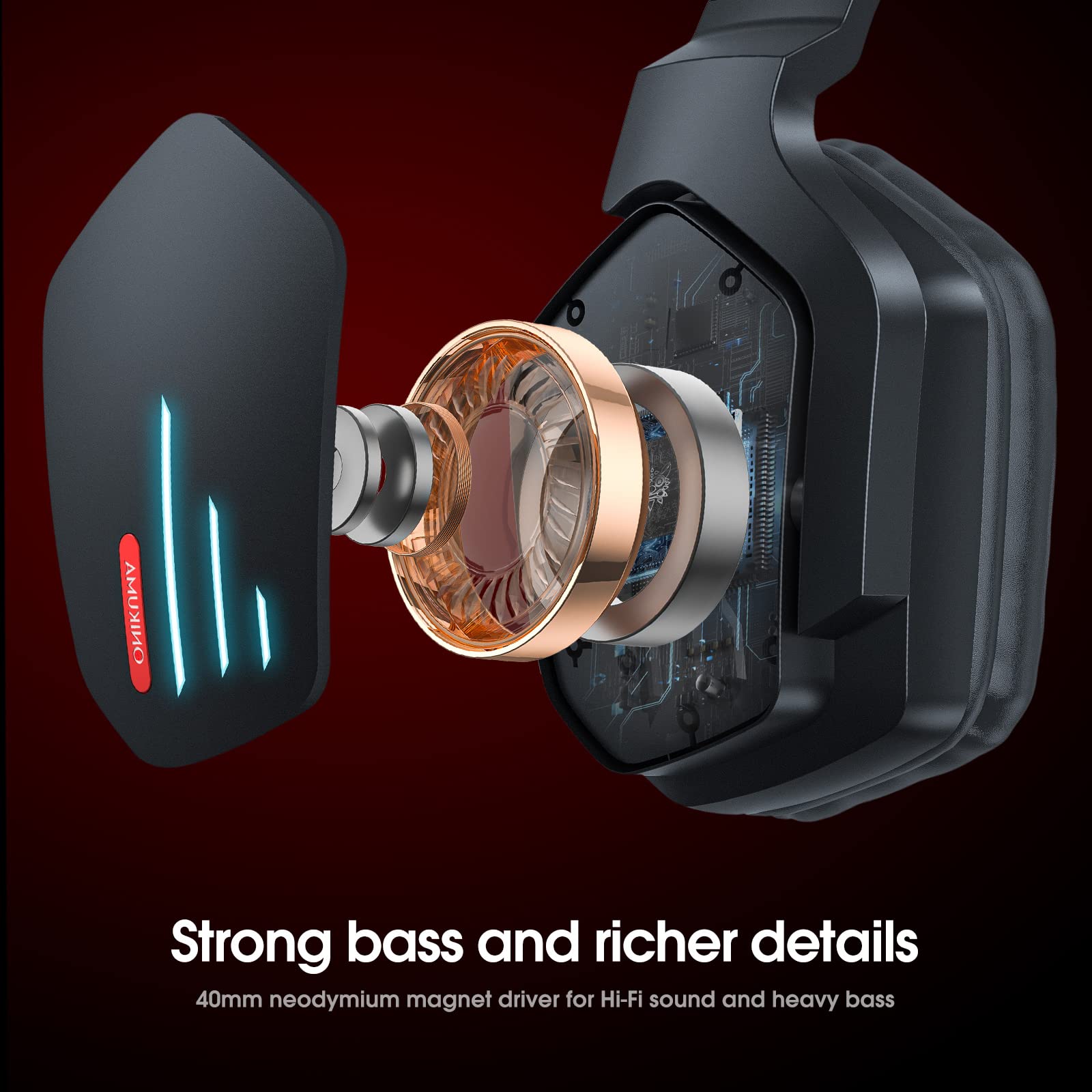 Lightweight Over-Ear Headphones - B60 Lightspeed and Bluetooth Wireless Headset - Compatible with Dolby Atmos Detachable Microphone, Works with PC, PS5, PS4, Xbox Series X|S, Xbox One - 18h Battery