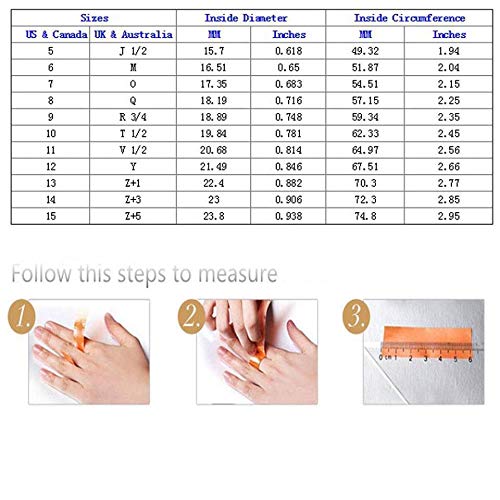 JOY Jewelry Women Pink Sapphire Claw Ring Rose Gold Wedding Engagement Band Ring Jewelry (8)