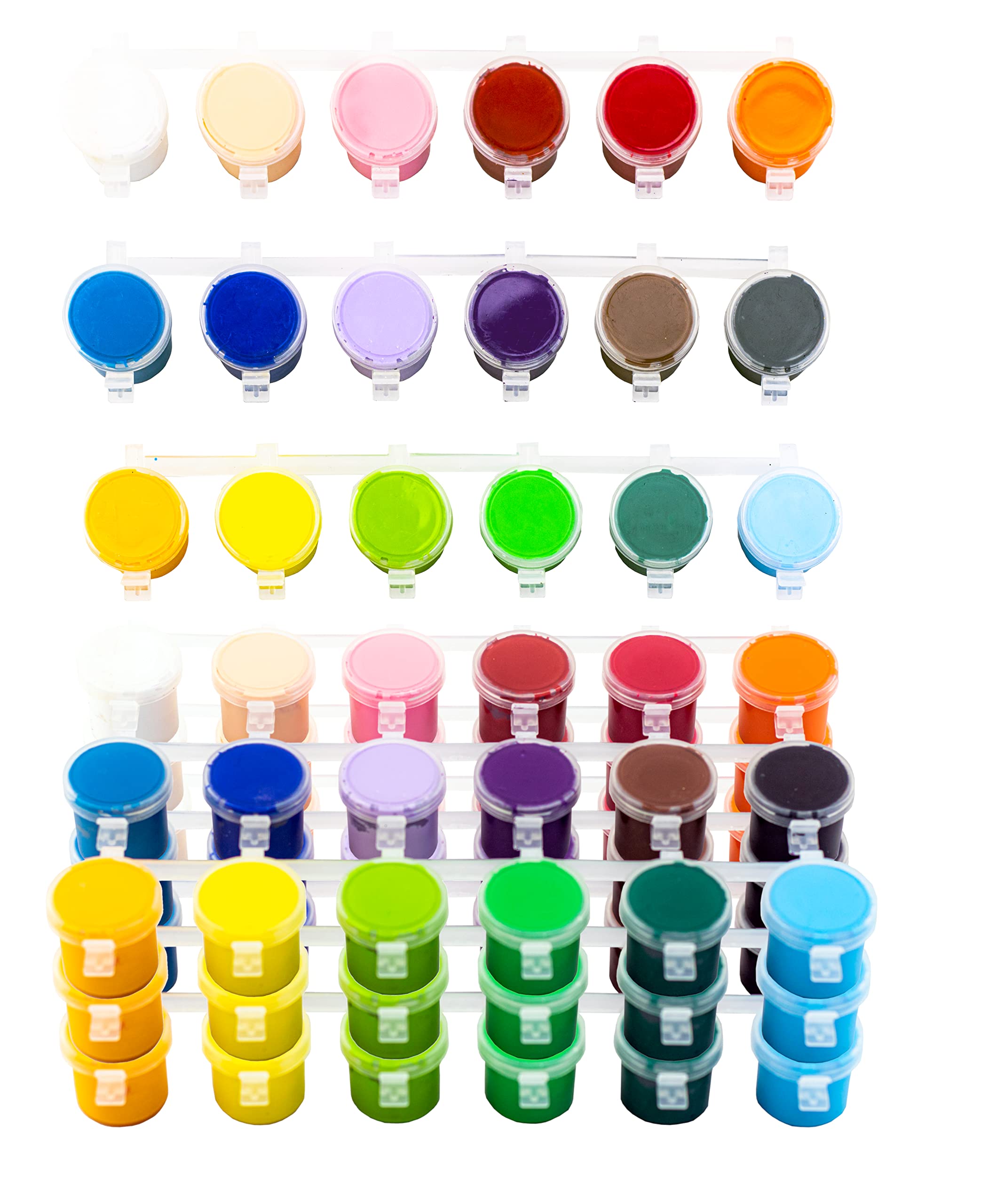 Iconikal 72 piece Acrylic Paint Set Non-Toxic,10ml Each, 18-Colors, 4 of each
