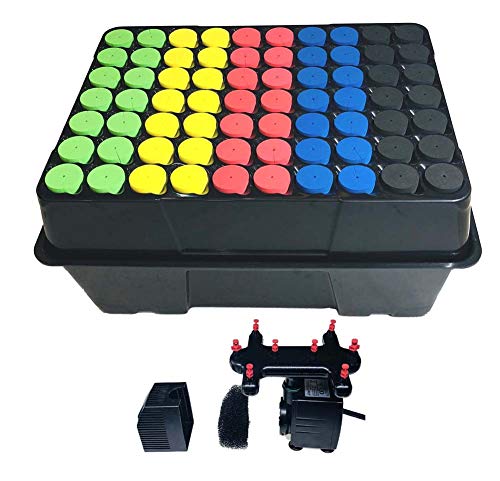 HORTIPOTS Cloning Machine Aeroponic Cloner System 70 Site for Plant Cuttings Using 1.625 inch Neoprene Clone Inserts (1-5/8 inch)