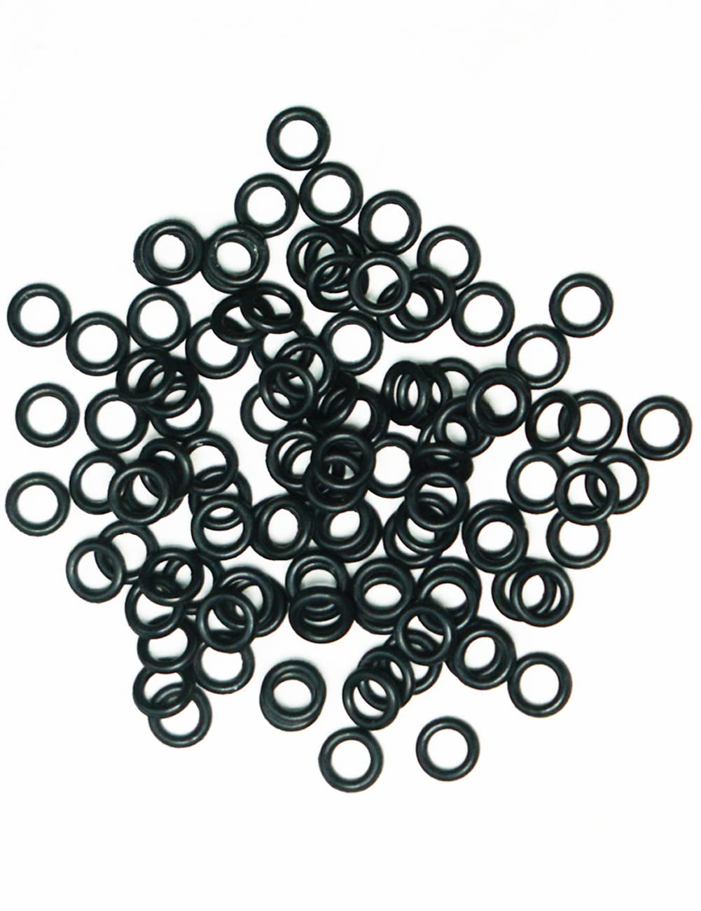 longbowmaker 100 pcs O-Rings Broadhead Archery Arrowhead O Rings Replacement Rubber Bands Keep Point Tight for Hunting Shooting Target-Black