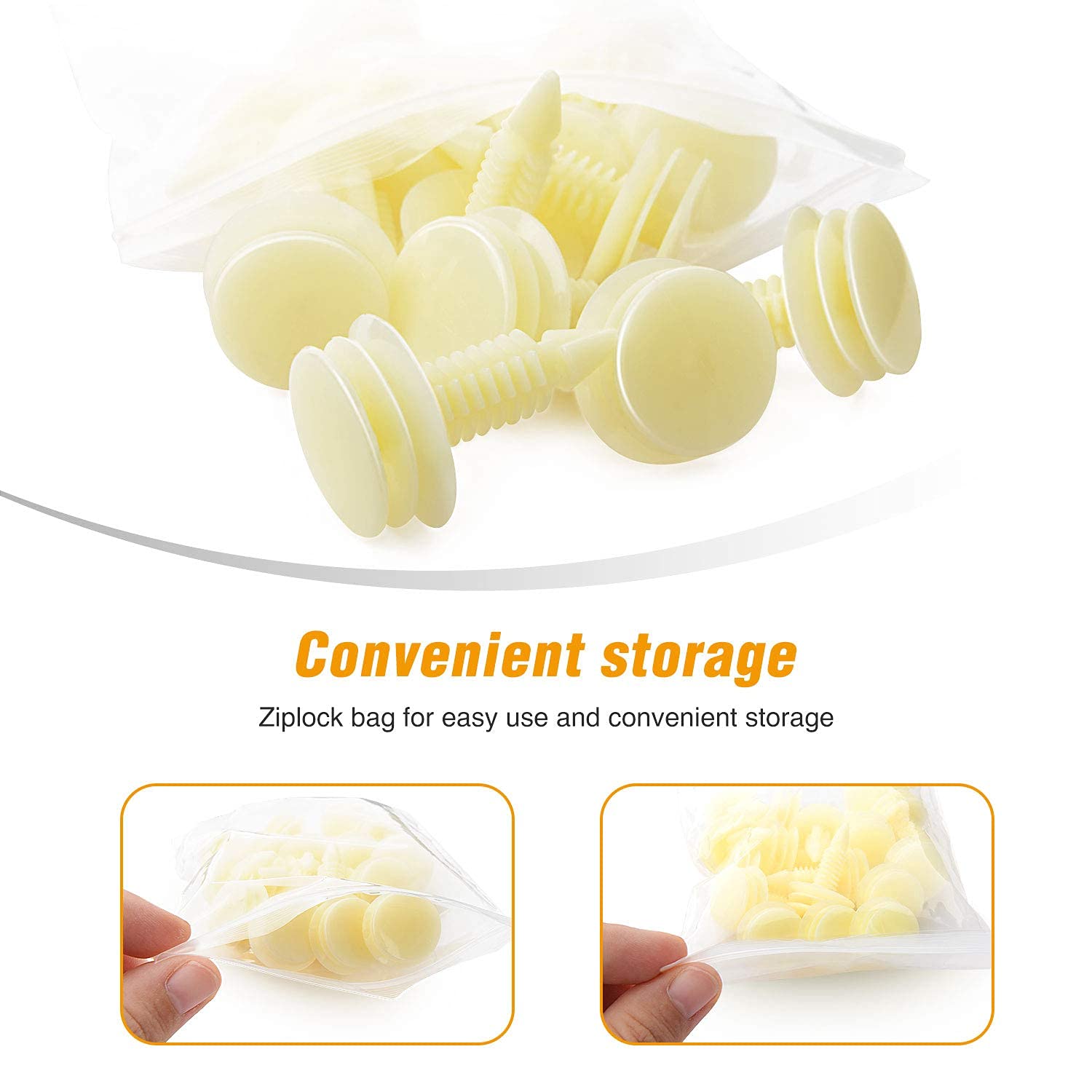 GOOACC 25 Front Door Trim Panel Retainers Clips Replaces for GM 10153057 Chevy Buick GMC Jimmy Pontiac Grand Prix 8mm Hole - 25pcs
