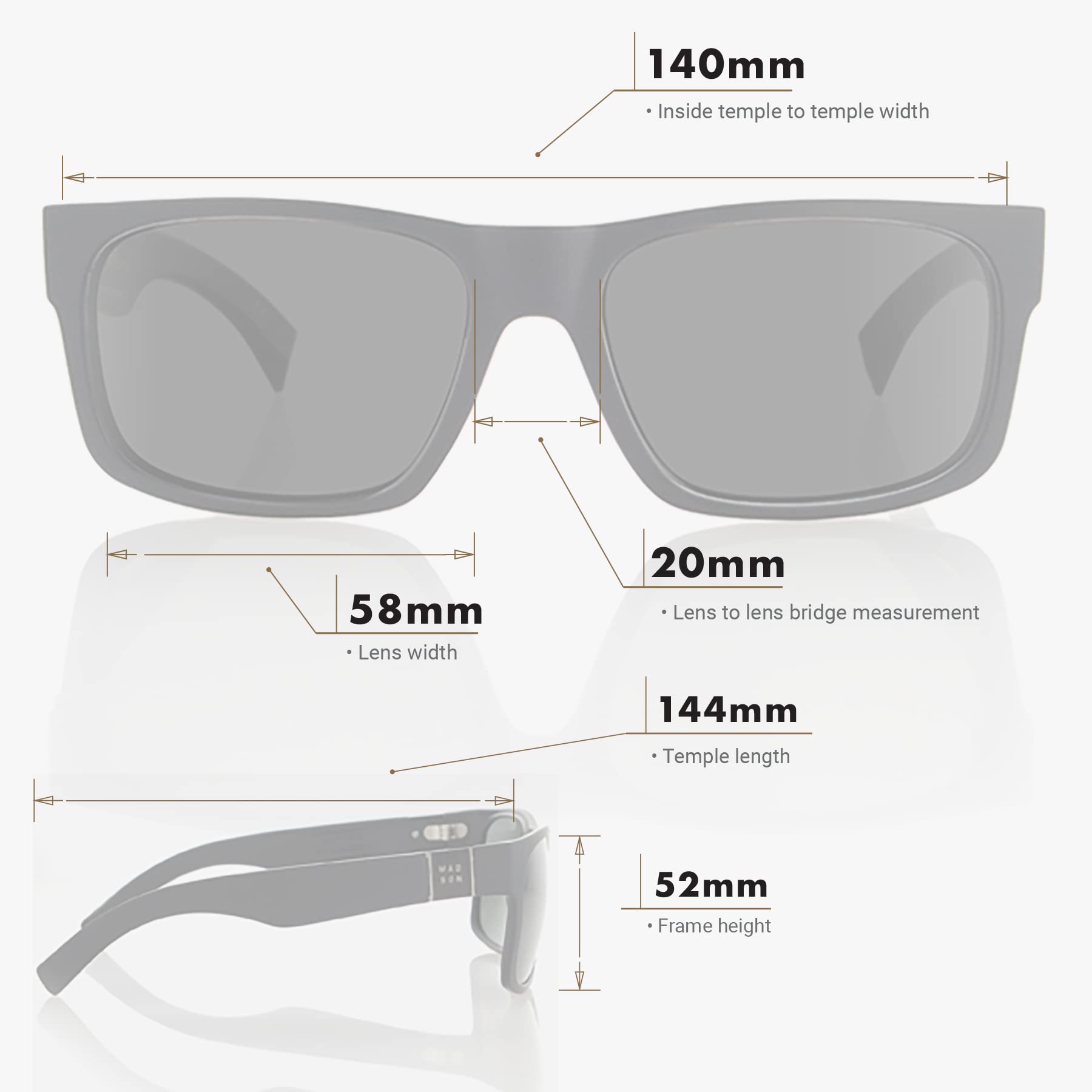 MAD SON Camino Black on Black/Grey Polarized Sunglasses - Men's, UV ProtectionâŚ