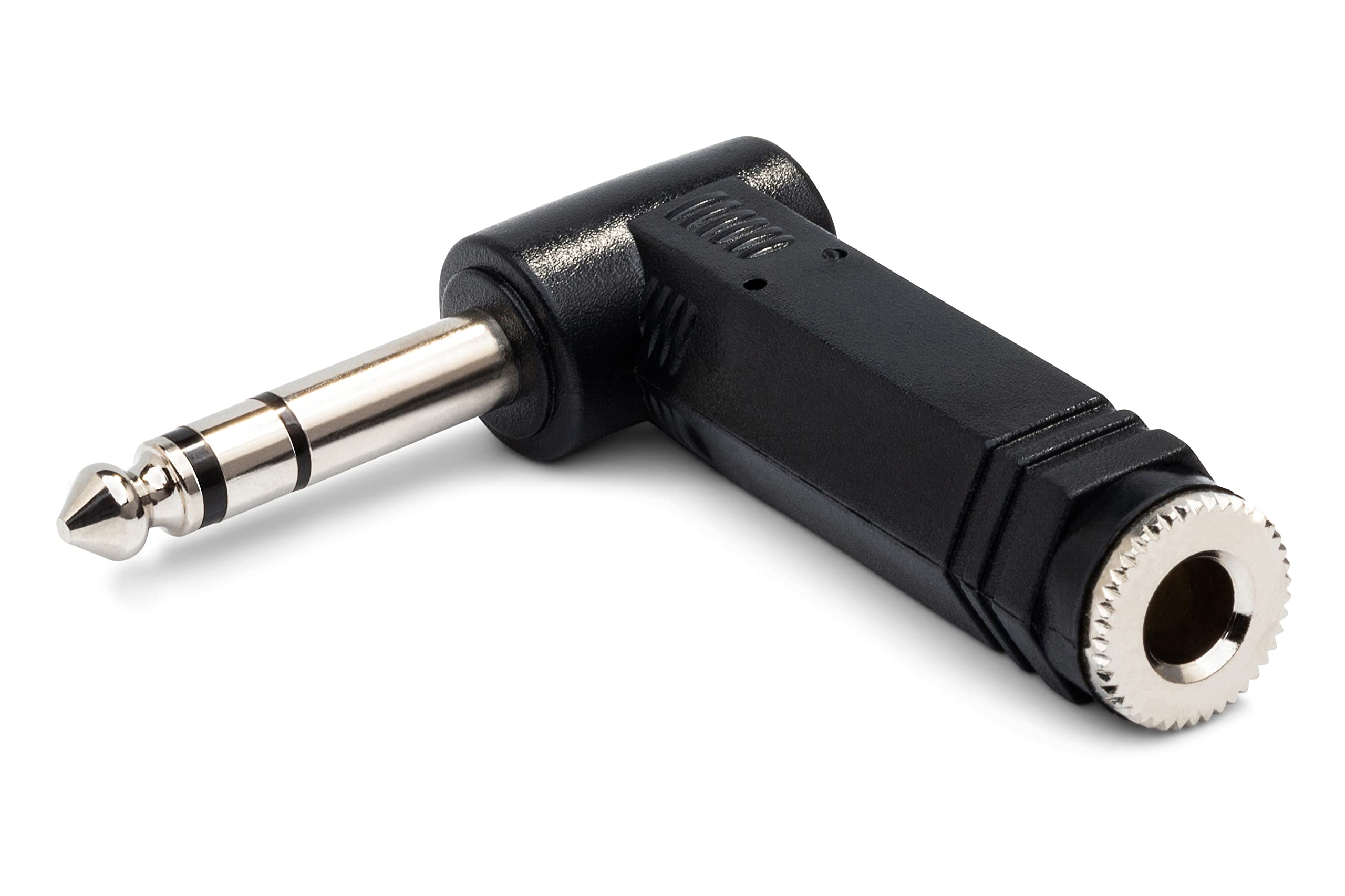 Hosa HXSS-005 REAN 1/4" TRS to 1/4" TRS Pro Headphone Extension Cable, 5 Feet & GPP-273 1/4" TRS to 1/4" TRS Right Angle Adaptor