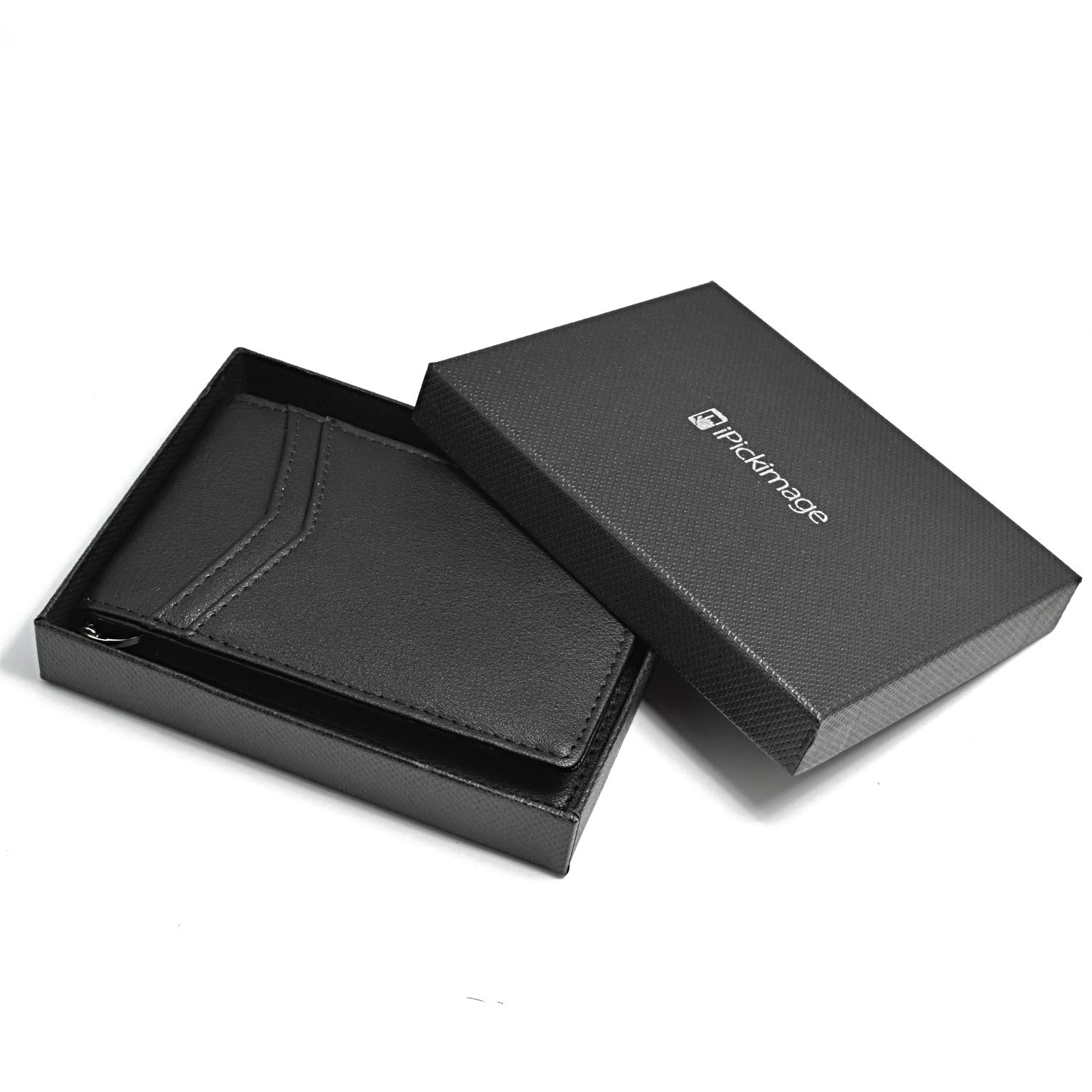 iPick Image, Compatible with - Ford F-150 Raptor SVT Black PU Leather Slim RFID Resistant Bi-fold Men Wallet