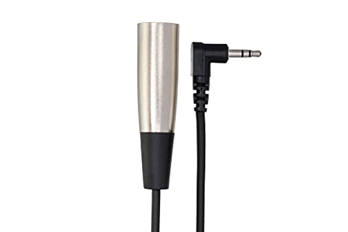 Hosa XVM-110M Right Angle 3.5 mm TRS to XLR3M Microphone Cable, 10 Feet