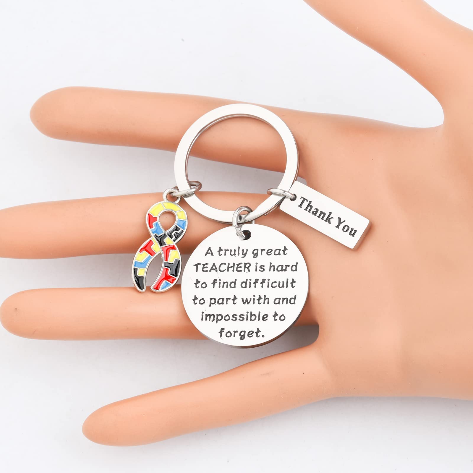 KUIYAI SPED Appreciation Gift Autism Teacher Keychain Autism Awareness Gift Special Education Gift Autistic Gift(AutismTeacherK)