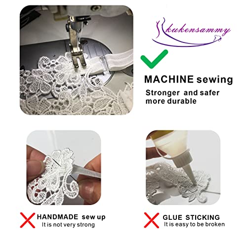 Kukensammy Garters for Bride Women Ivory Lace Plus Size Adjustable 16-28inch Bridal Accessories White Leg Ribbon Thigh for Wedding Evening Party