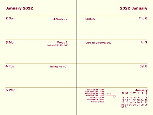 Letts of London Lexicon Mini Pocket week to view 2022 diary - black, (22-TL3EPABK)