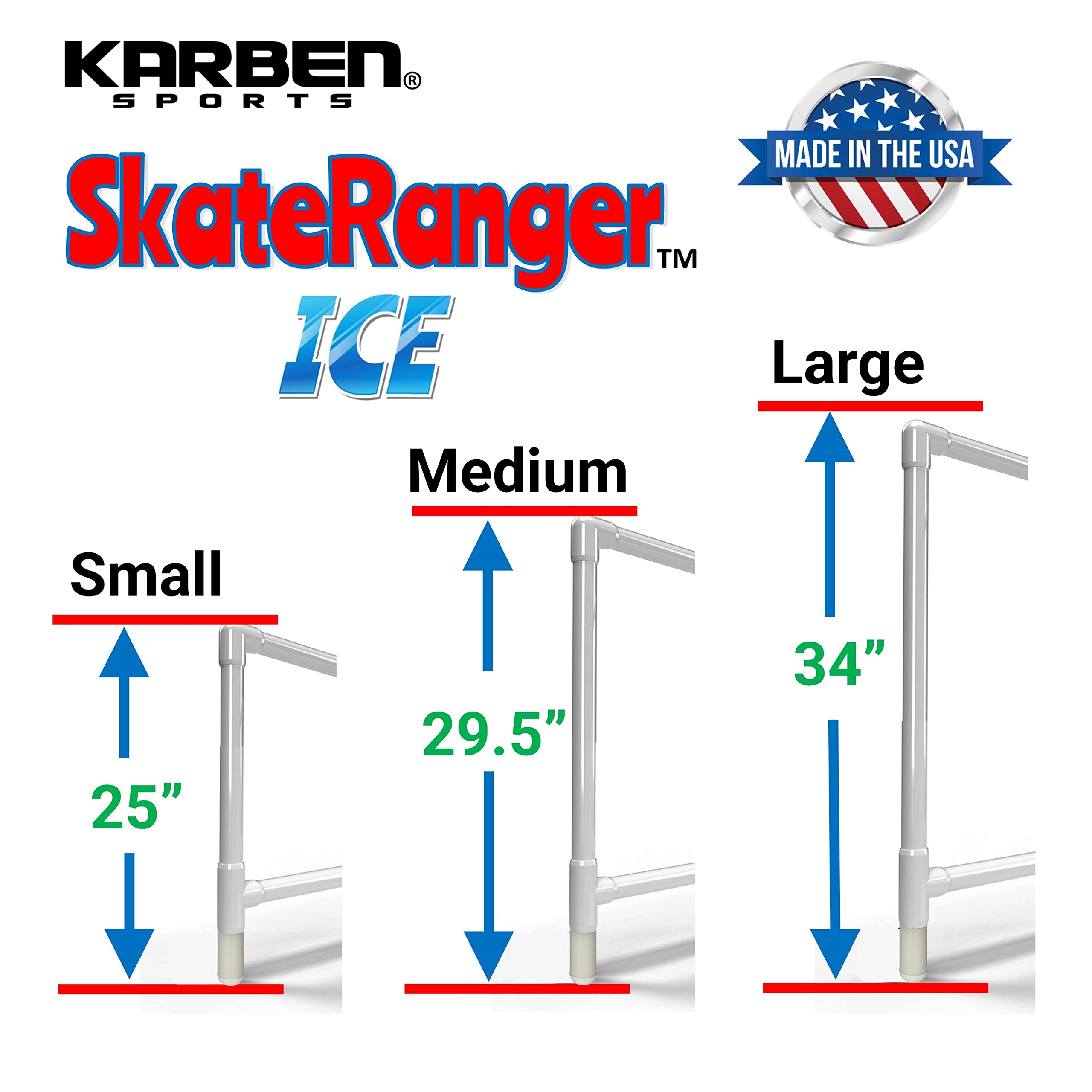 Karben Sports SkateRanger ICE Skater-Aid, Ice Skating Trainer - Small, Blue