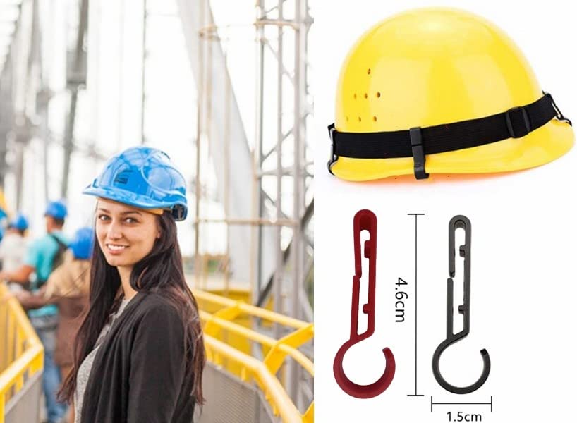 JLBLNHW 20 Pack Helmet Clips for Headlamp, Hardhat Headlamp Accessory, Hard Hat Accessories, Headlamp Hook, Hard Hat Light Clips, Easily Mount Headlamp on Narrow-Edged Helmet