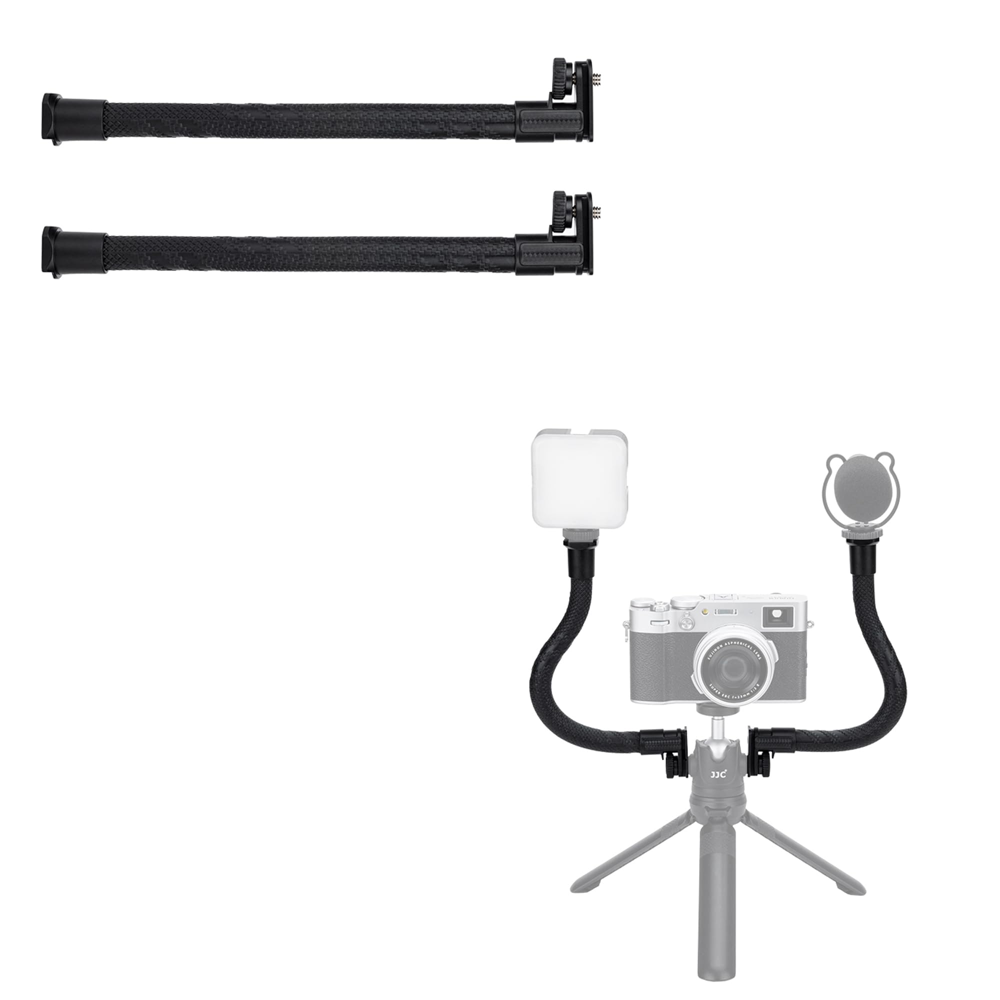 JJC 2 in 1 Selfie Stick Extension Pole and Extendable Mini Tripod for GoPro Hero 11 10 9 8 7 DJI Osmo AKASO Insta360 Action Camera, iPhone Android Samsung Phone, Compact Vlog Camera, Camcorder & More