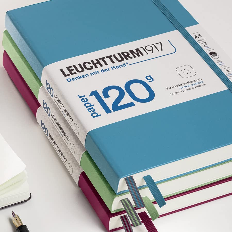 LEUCHTTURM1917 - 120G Special Edition - Medium A5 Ruled Hardcover Notebook (Black) - 203 Numbered Pages with 120gsm Paper