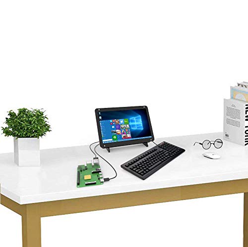 JUN-ELECTRON Portable Monitor with Acrylic Case 7 inch Screen - IPS Capacitive Display 1024x600 - Compatible for Raspberry Pi 4, Win10 IOT and Laptops - Adjustable Angle (Touch Function)