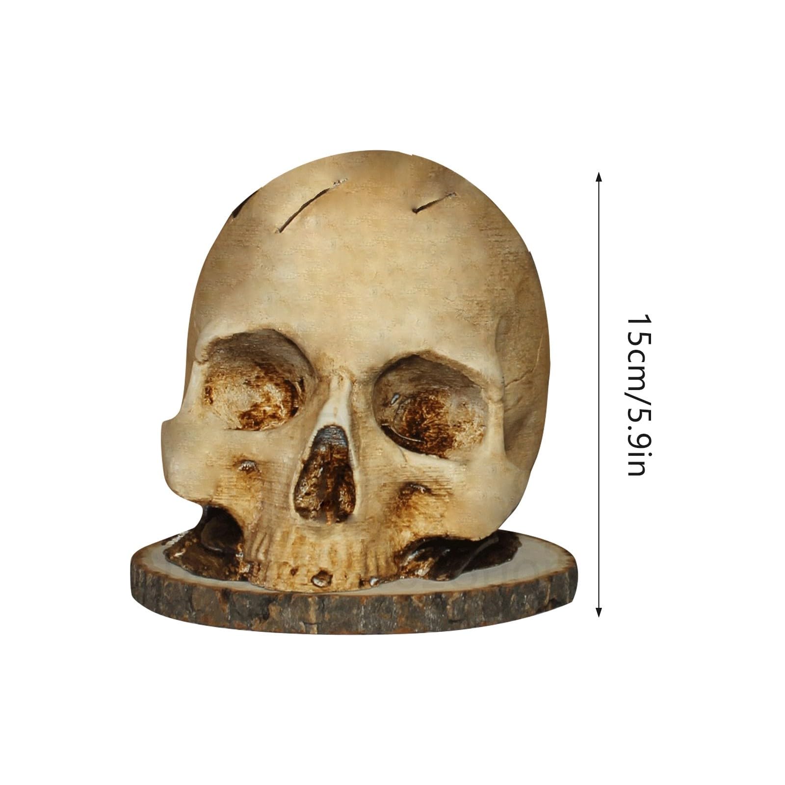 Skull Knife Holder For Kitchen Storage, Handmade Resin Skull Knife Stand, Creepy Creativity Head Shape Knife Holder, Scary Party Fruit Knife Stand Rack Decor, Halloween Ornaments, Gifts (A_5.9'')