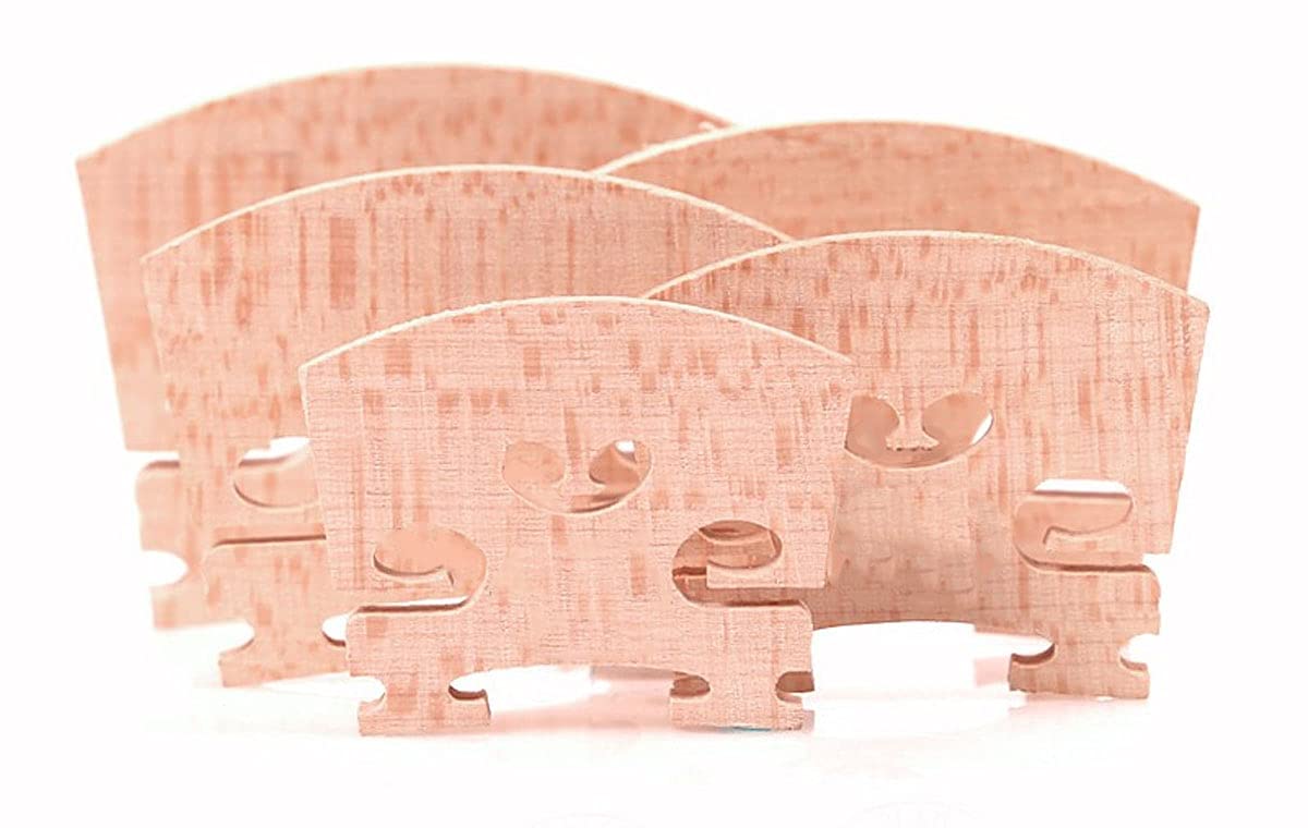 Jiayouy 12 pcs Fitted Violin Maple Bridge for 4/4 3/4 1/2 1/4 1/8 1/16 Violin Replacements Parts