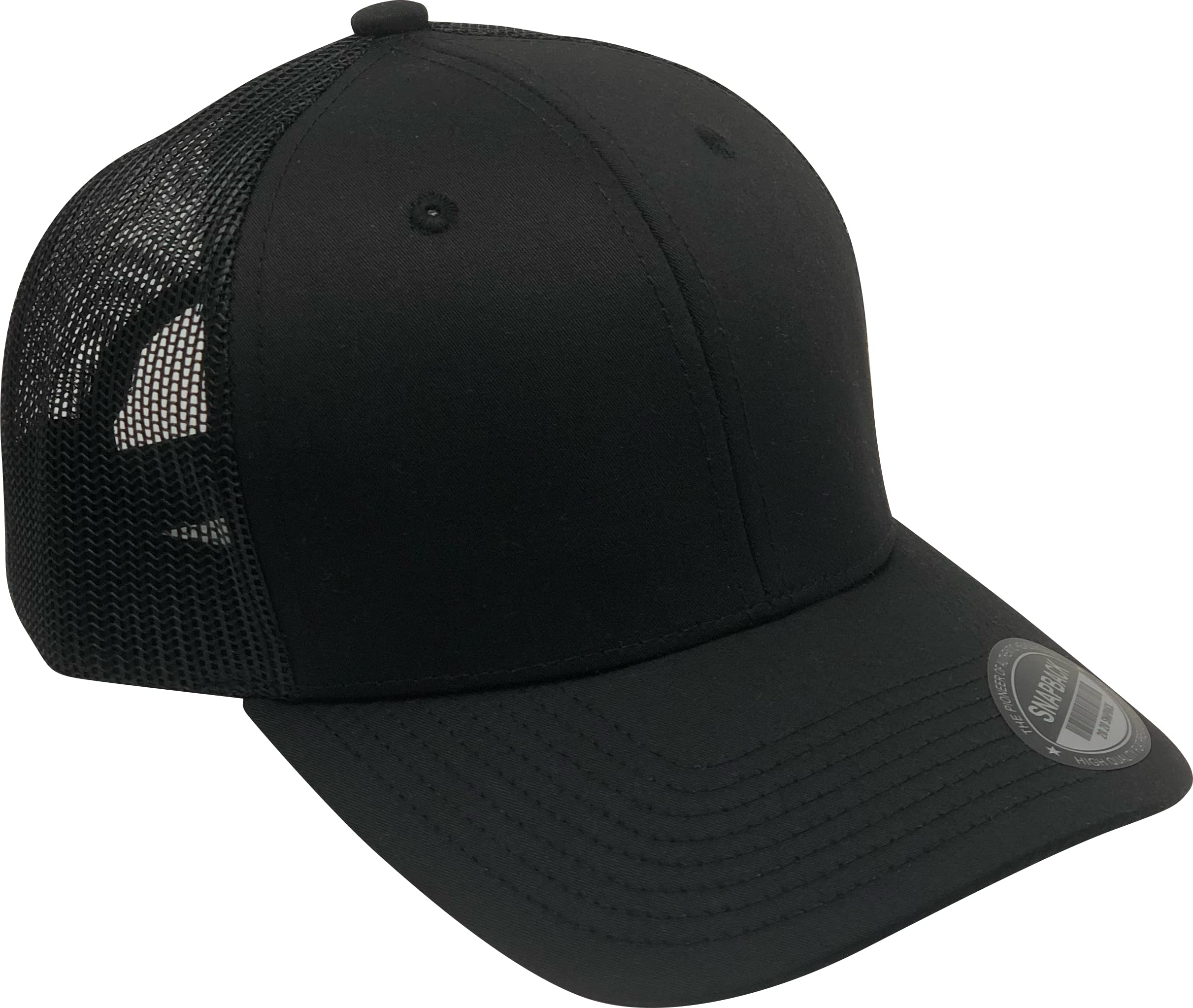 L2K Classics Plain Trucker Mesh Cap Baseball Cap - Mens Hats Trucker Hats for Men Black