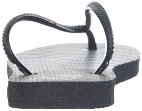 Havaianas Kid's Slim Zig Zag Flip Flop Sandal, Black, 9 M US Toddler