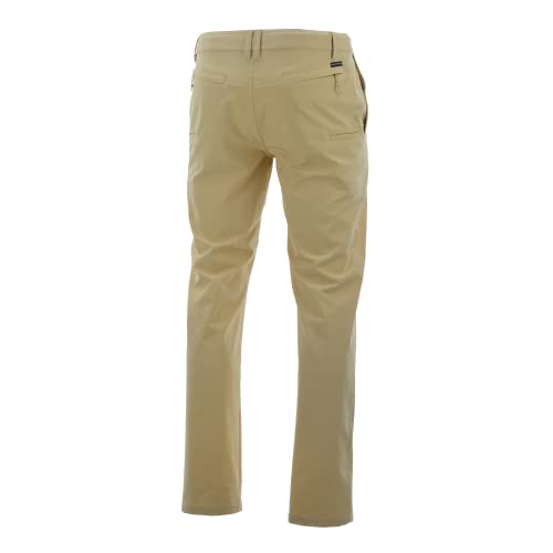 Huk Men's Reserve Quick-Drying Performance Fishing Pants with UPF 30+ Sun Protection, Khaki, 32