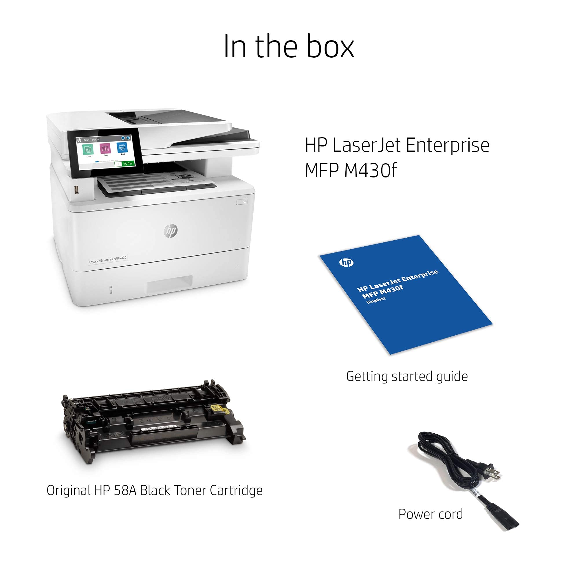 HP LaserJet Enterprise M430f Multifunction Monochrome Duplex Printer (3PZ55A) (Renewed)