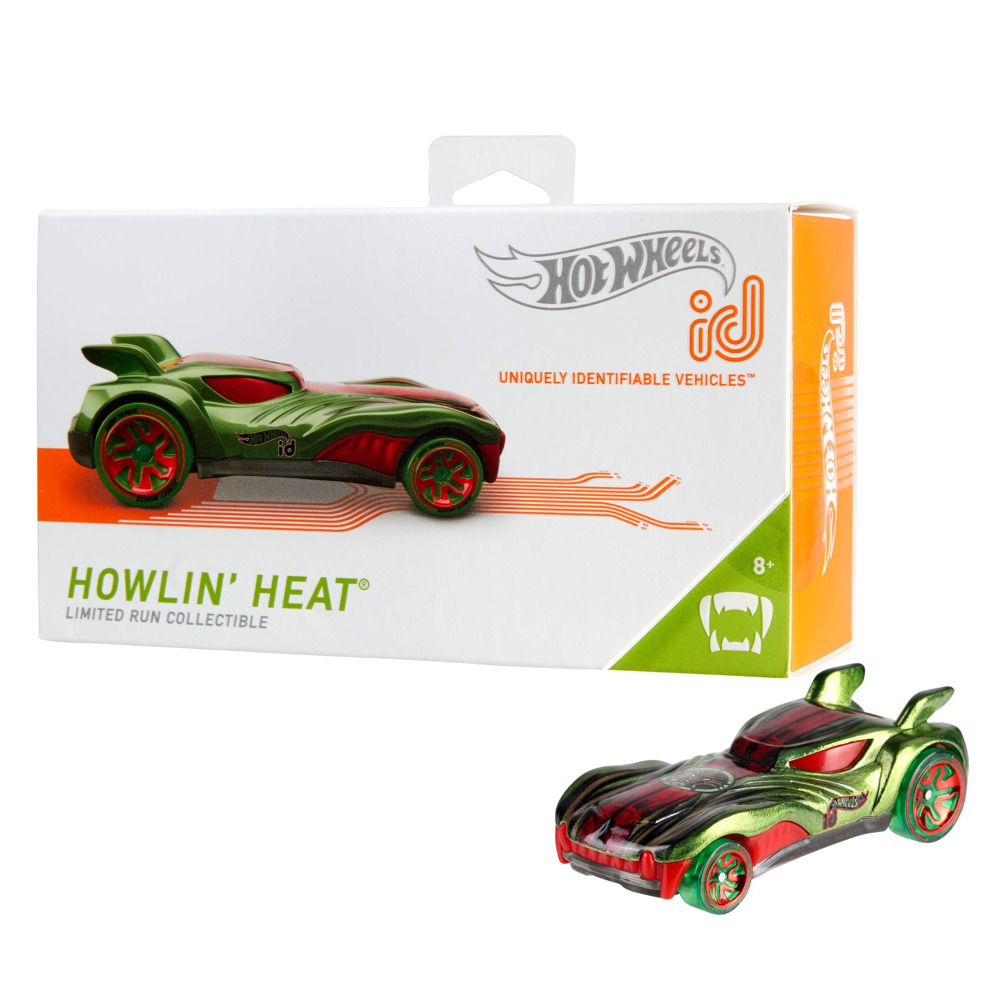 Hot Wheels id Vehicle Howlin' Heat Embedded NFC Chip Uniquely Identifiable 1:64 Scale Ages 8 and Older