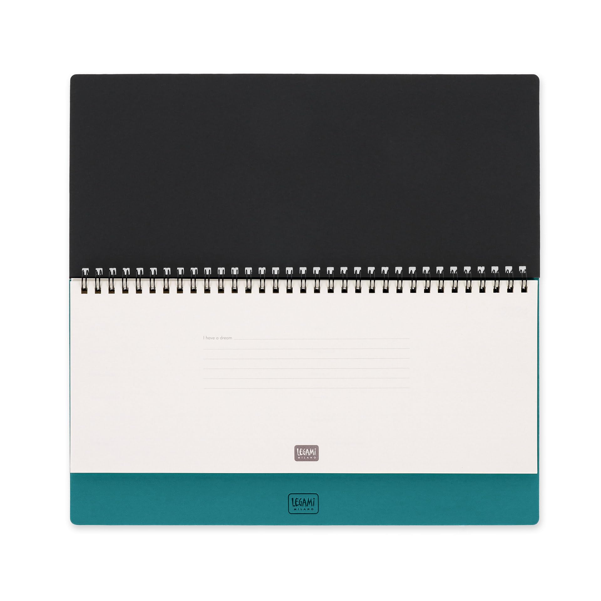 Legami - Desk Planning, 13 Months, from January 2024 to January 2025, Spiral Binding, One Week by Page, Holiday Plan, International Parties, Address Book, 29x15 cm, Malachite green