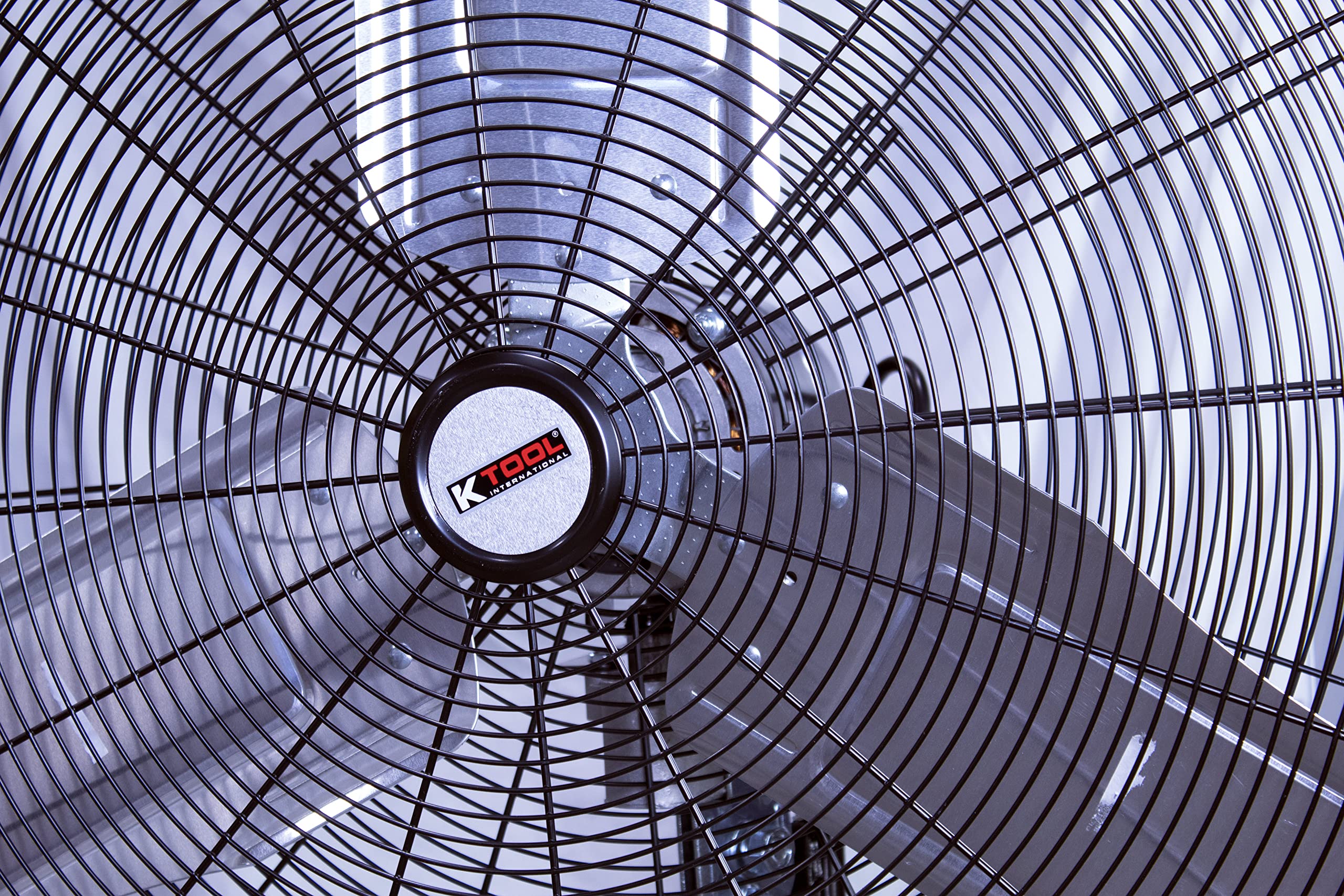 K Tool International 77732; 30” Oscillating Wall Mounted Industrial Fan; Perfect Fan to Cool a Shop, Patio, or Barn, 3 Speed Motor, 6 Foot Power Cord, 7,930 Max CFM, Mounting Hardware included, Black