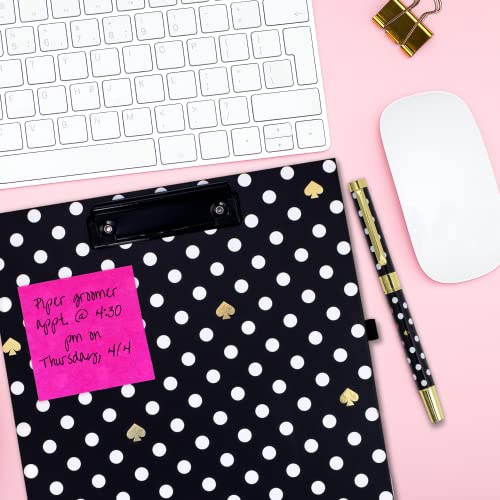 Kate Spade New York Black Ink Ballpoint Pen with Reusable Gift Box, Professional Office Pen for Women Accepts Standard Refills, Polka Dots (black/white)