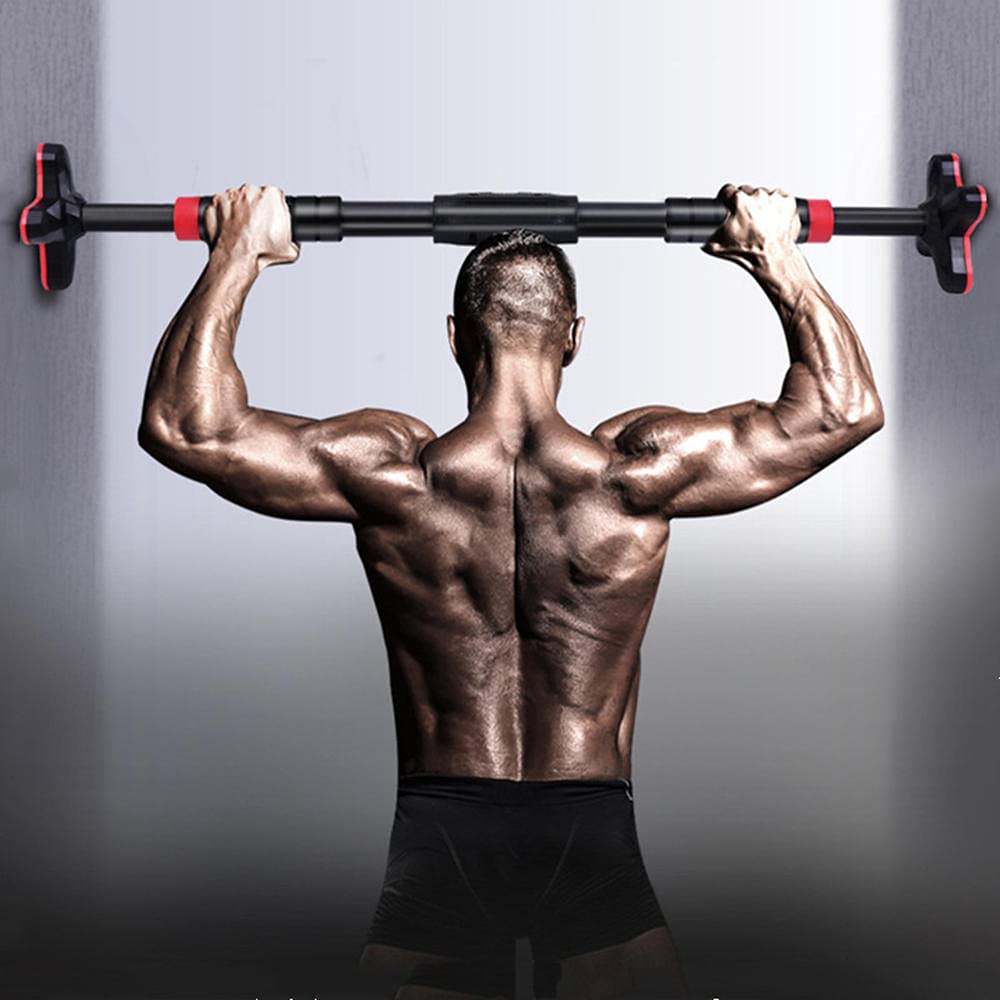 KDFJ Pull Up Bar for Doorway, Chin Up Bar No Screw Strength Training Pullup Bars,Home Gym Exercise Indoor Equipment Pull Up Bar-90-130cm