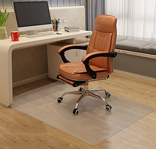 HOMEK Chair Mat for Hardwood Floor, 60”x 46” Office Chair Mat, Floor Mat for Office Chair, Clear Desk Chair Mat for Computer Desk