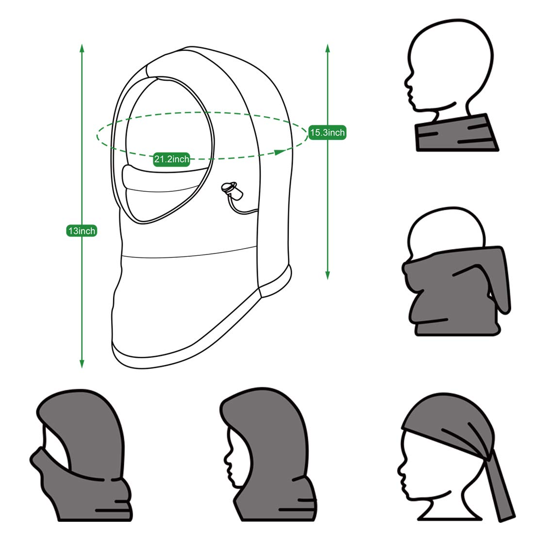 Kids Balaclava Ski Mask Winter Windproof Face Mask Warm Hat for Toddler Boy Girl