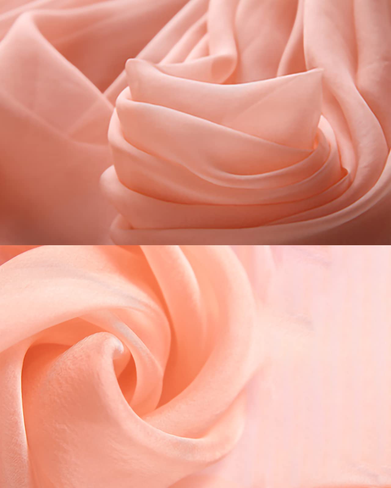 LITHE CASHMERE 100% Mulberry Silk Chiffon Scarf Solid Color Large for Women, Long Lightweight Silk Shawl Wrap with Upgraded Cross Lock Hemmed