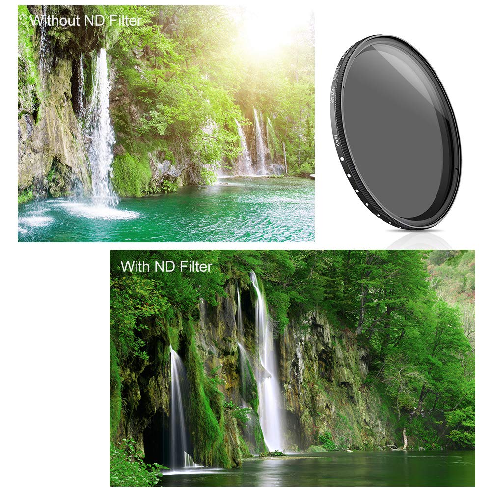 K&F Concept 55mm ND Fader Variable Neutral Density Adjustable ND Filter ND2 to ND400 (55mm ND 2-400)