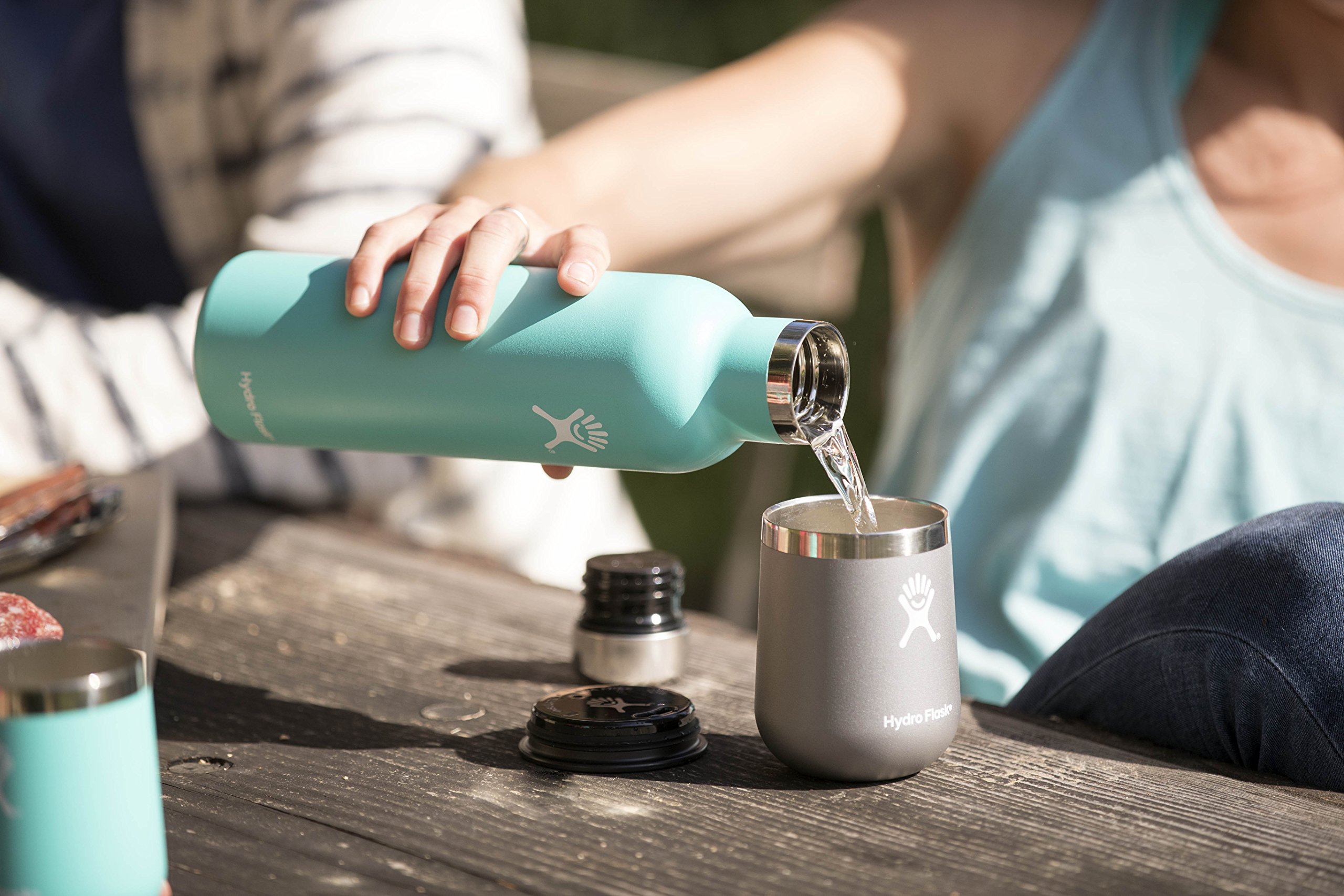 Hydro Flask 25 oz Skyline Wine Bottle - Stainless Steel & Vacuum Insulated - Leak Proof Cap - White