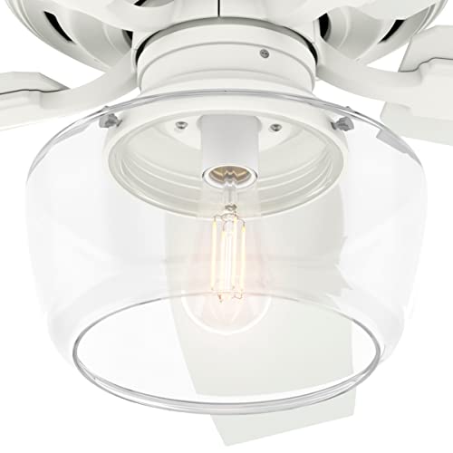 Hunter Fan Company, 50279, 52 inch Bennett Matte White Ceiling Fan with LED Light Kit and Handheld Remote