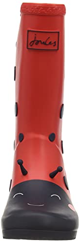 Joules girls Rain Boot, Redldybug, 2 Big Kid US