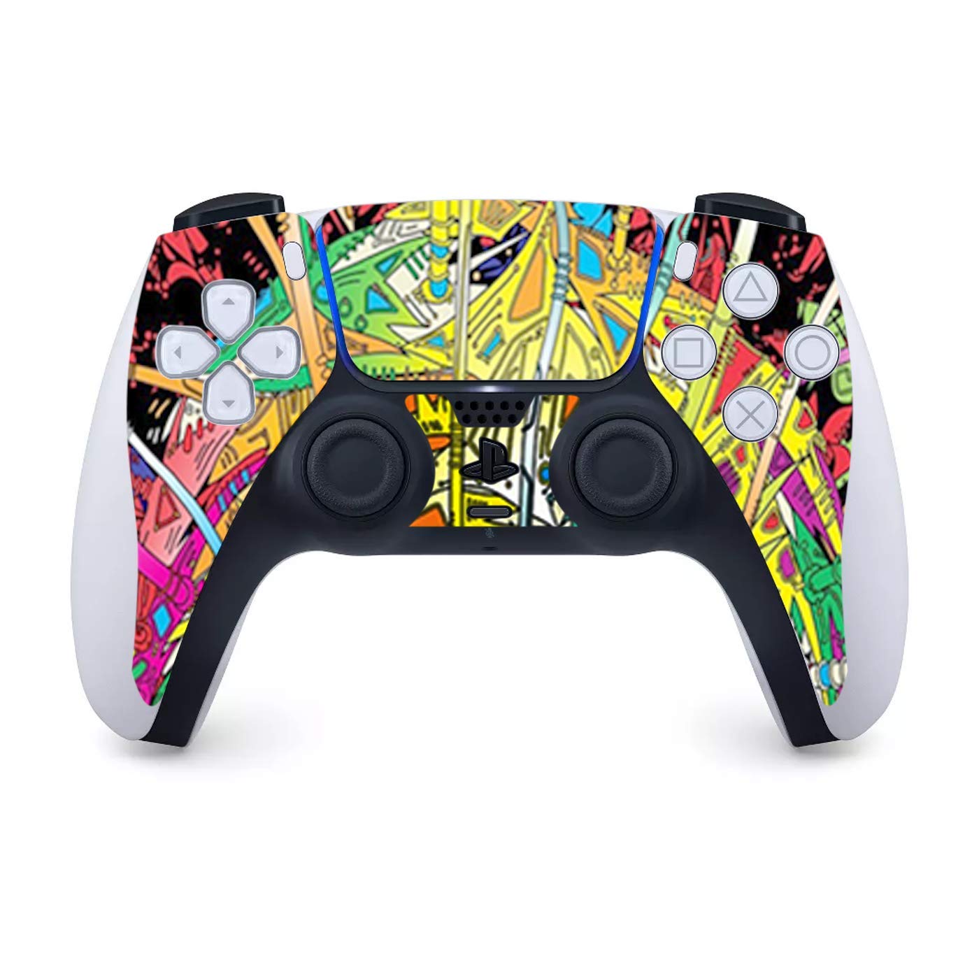 ITS A Skin Skins Compatible with Sony Playstation 5 Console Disc Edition - Protective Decal Overlay Stickers wrap Cover - Colorful Skull 1