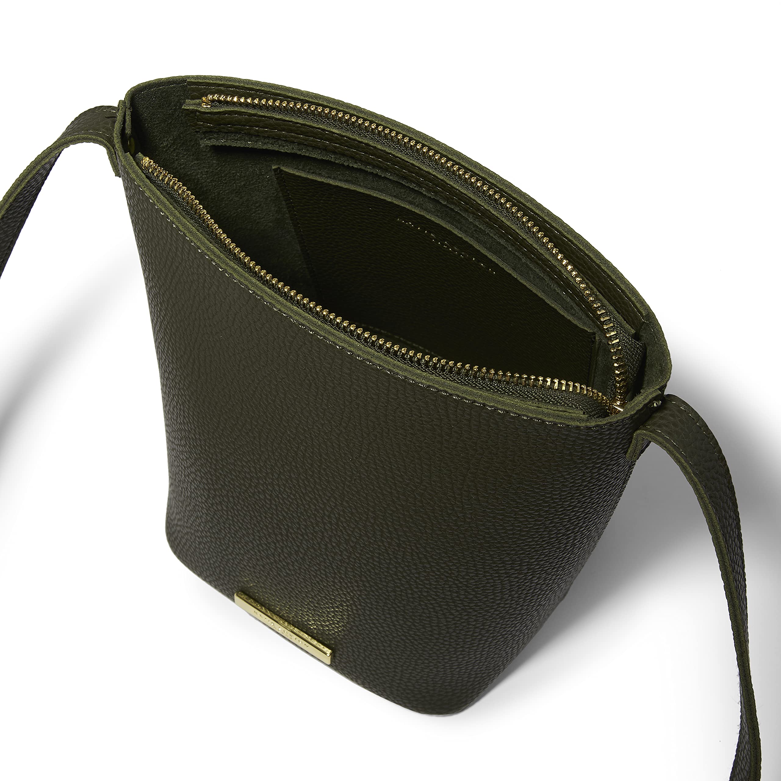 KATIE LOXTON Laura Womens Soft Pebble Vegan Leather Adjustable Strap Crossbody Satchel Purse Khaki Green