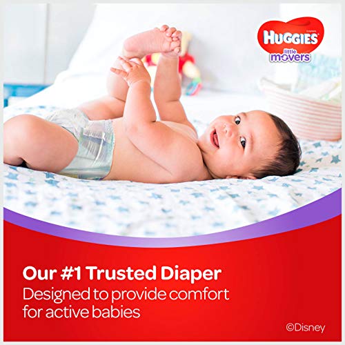 HUGGIES LITTLE MOVERS Diapers, Size 6 (35+ lb.), 76 Ct., GIANT PACK (Packaging May Vary), Baby Diapers for Active Babies