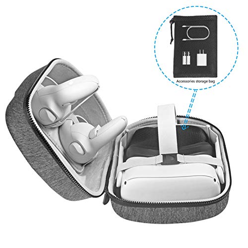 Longgaohui Compatible with Oculus Quest 2 Carrying Case | Lightweight Waterproof Portable Hard EVA Storage Bag | Suitable for Oculus Quest 2/1 VR Gaming Headset and Touch Controllers Accessories