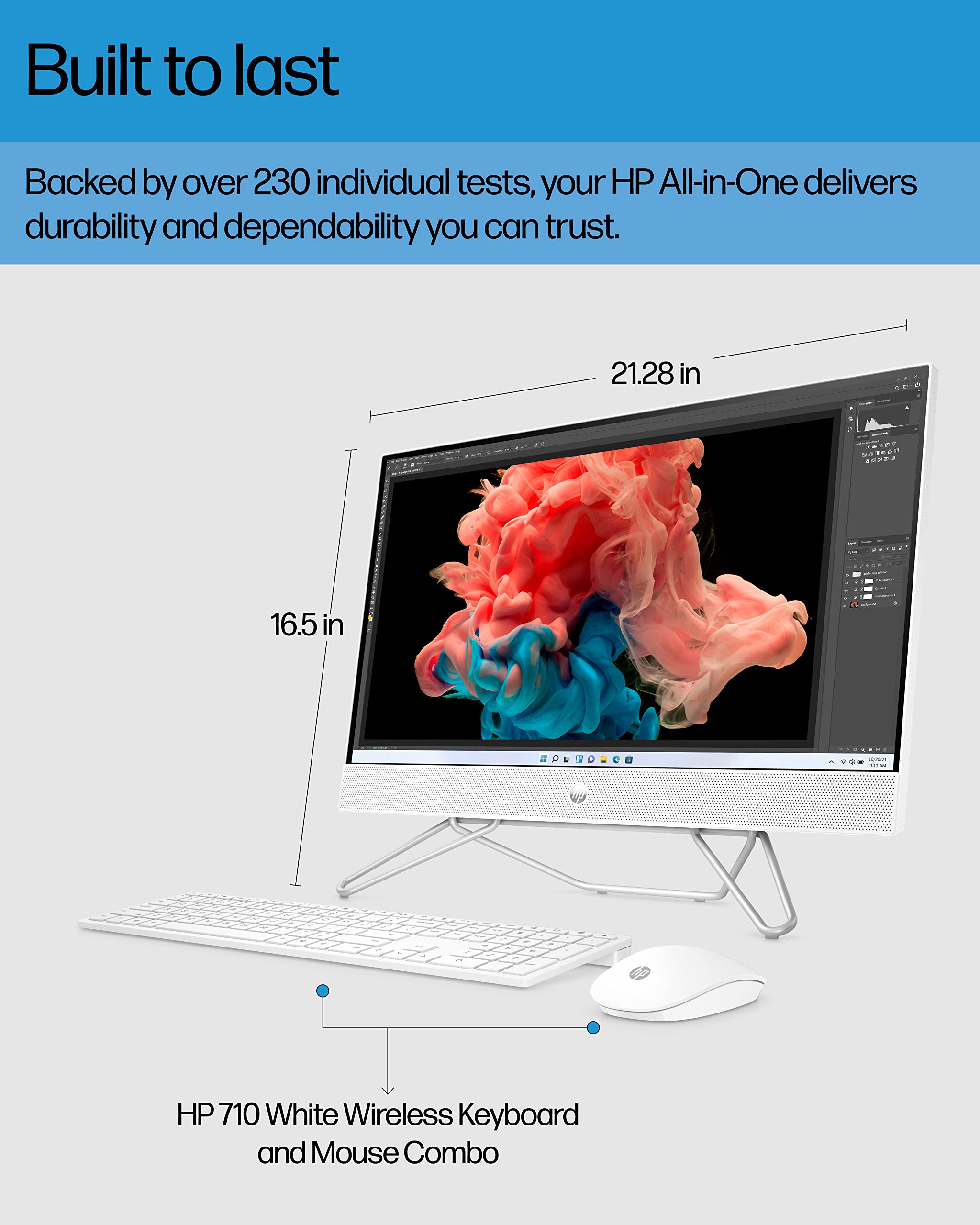 HP All-in-One Bundle PC, 23.8" FHD Touchscreen Display, Intel Core i5-1235U 8GB RAM 512GB SSD Windows 11 Home OS(24-cb1170, 2022)(Renewed)