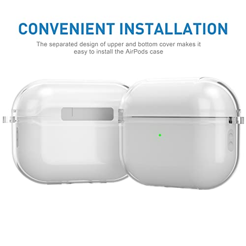 Valkit Compatible Airpods Pro 2nd Generation Case, Clear Soft TPU AirPods Pro 2 Case Cover for Women Men Transparent Protective Shockproof iPods Pro 2 Case Skin for Airpods Pro 2nd Gen 2022