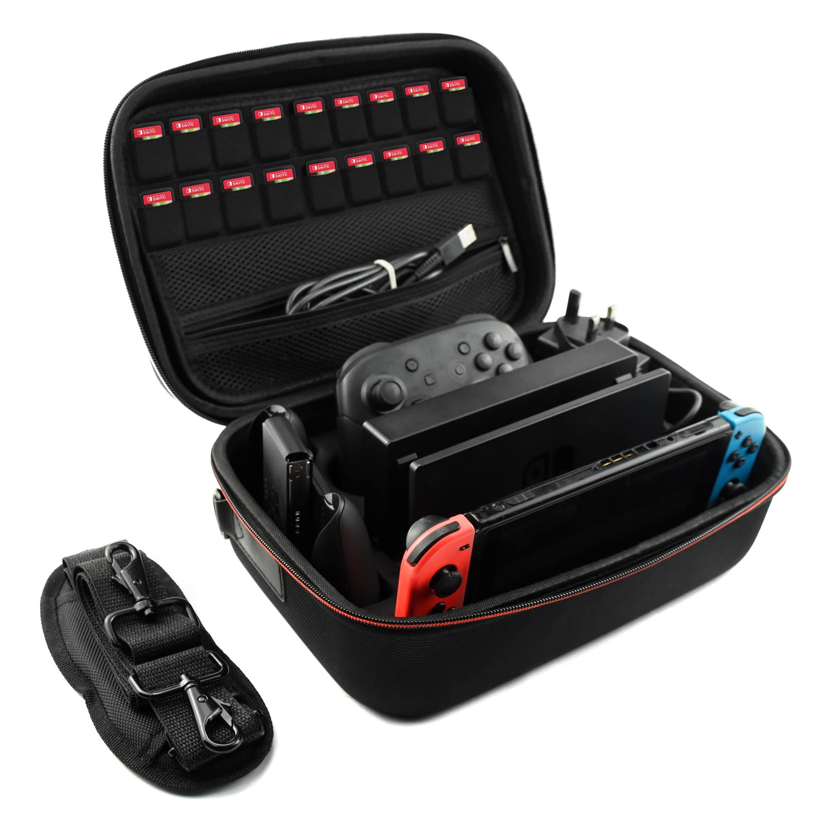 Laimax Travel Carry Case for Nintendo Switch and Switch OLED Model,Travel Carry Case Pouch for Nintendo Switch Console & Accessories