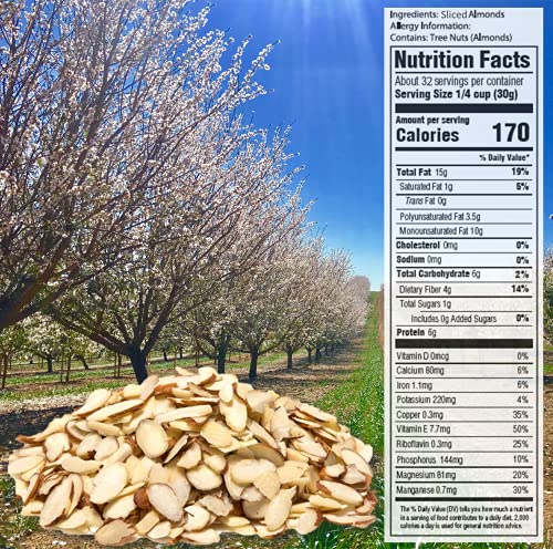 Mariani Nut - Sliced Premium California Almonds - Gluten Free, Kosher Certified - Stand Up 2lb Bag (Pack of 1)