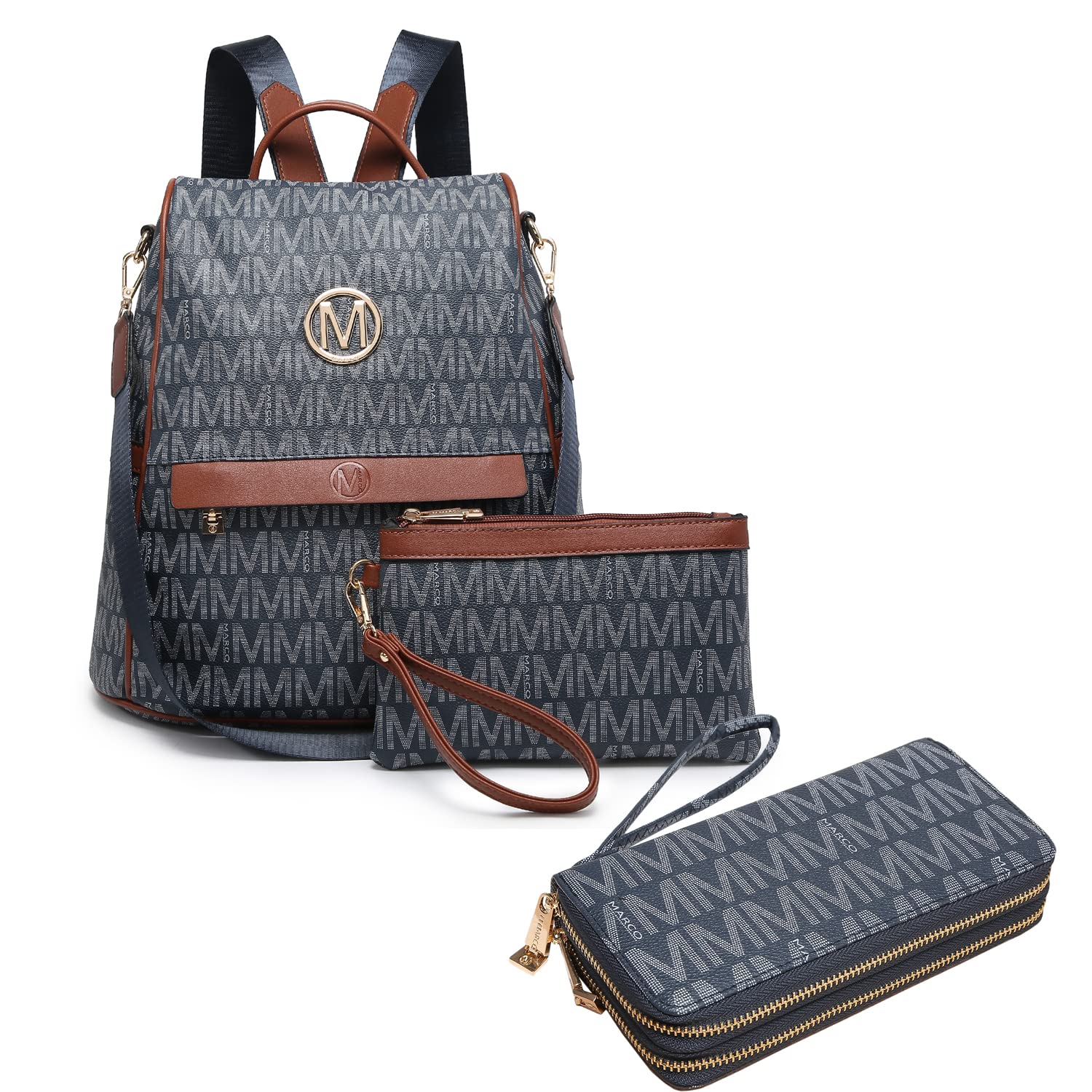 MKP Women Fashion Backpack Handbags with Matching Wallet