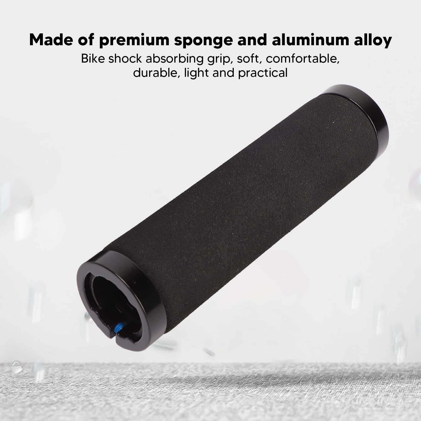 LAIONTY Bike Handlebar Grips Double Lock Sponge Comfortable Bike Handle Bar Replacement Parts Ergonomic Bike Cycling Accessory for 2.22cm Handlebar