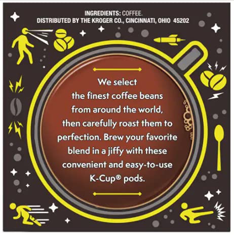 Kroger ☕️ Medium Roast ‘Caffeine Max’ 🇺🇬 Ugandan Coffee 🌍 1.75 More Caffeine for an Extra Kick! 🚀 K-Cups ☕️ 12-Count Recyclable Pods ♻️ One 4.8 oz (138g) Box 📦 1 Pack 🇺🇸